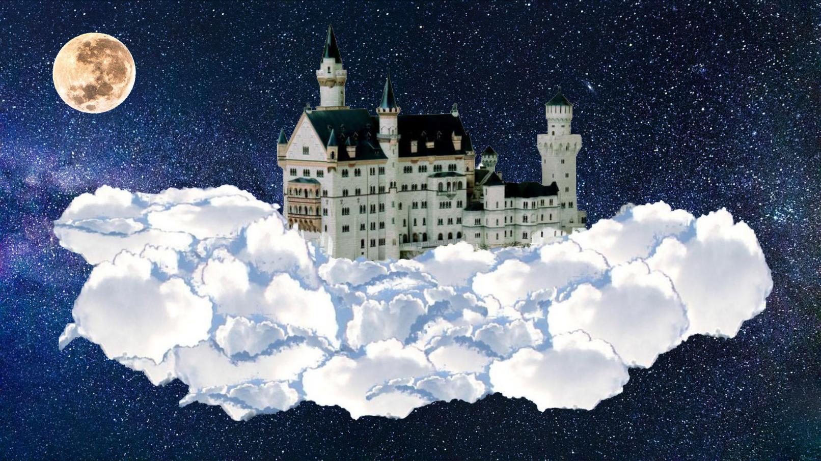 Das Schloss in den Wolken........ Foto & Bild | architektur, schlösser & burgen, fotomontage ...