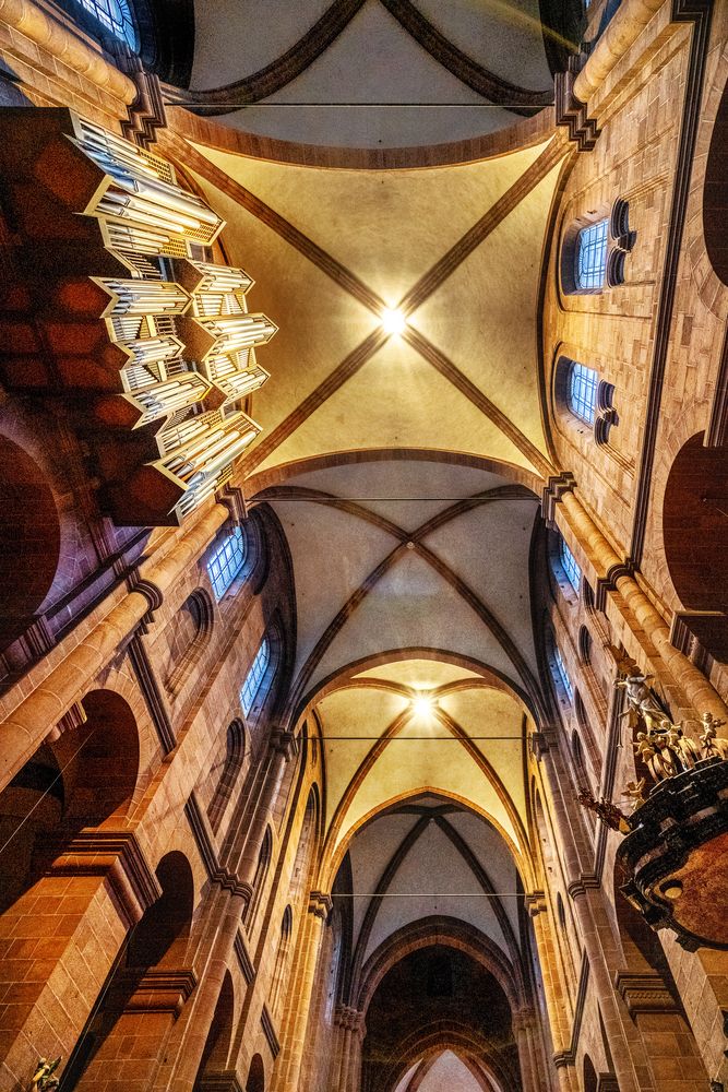 Deckengewölbe im Wormser Dom Foto & Bild | architektur, sakralbauten, innenansichten kirchen ...