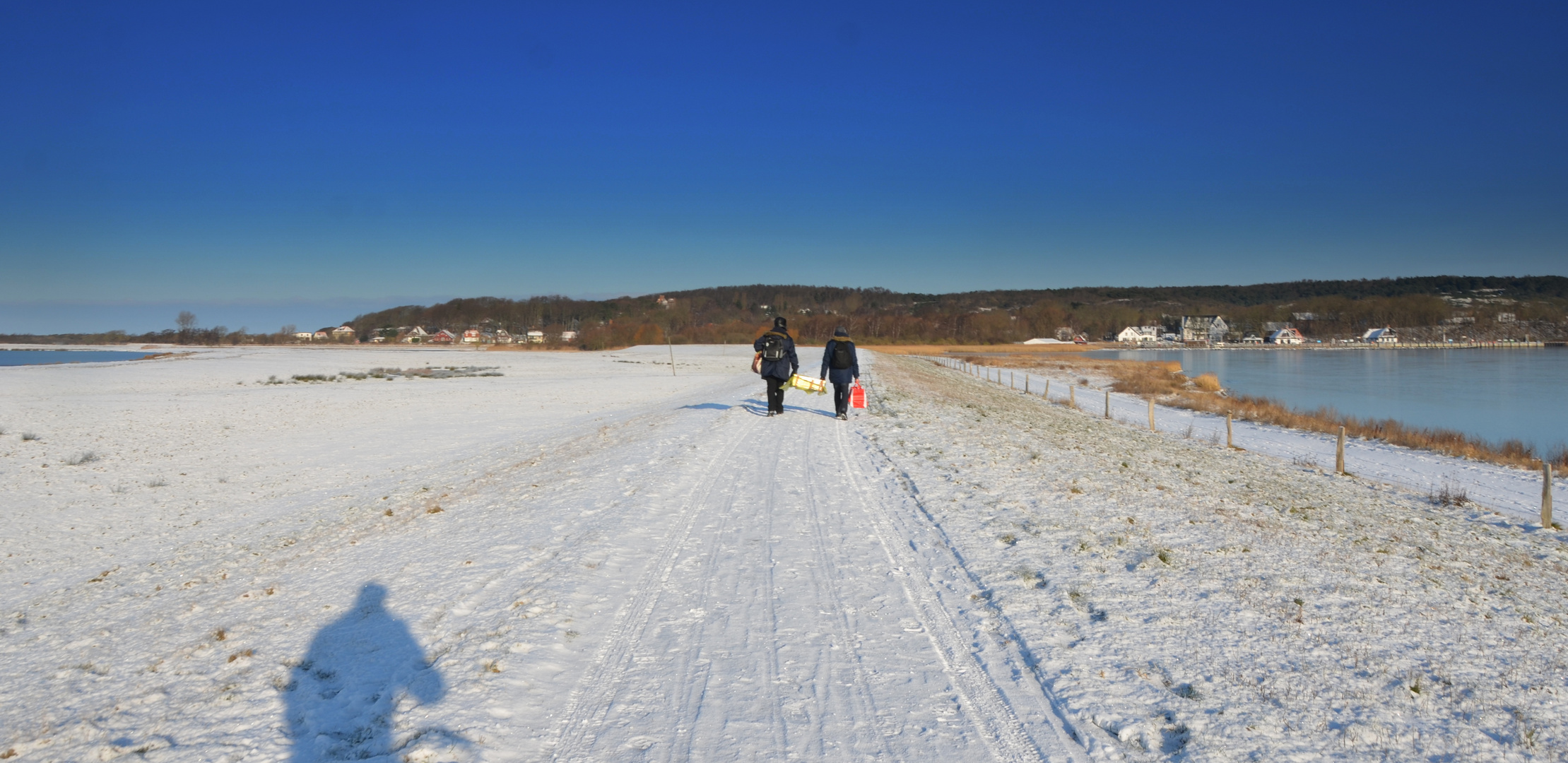 Deich im Winter Foto & Bild | deutschland, europe, mecklenburg ...