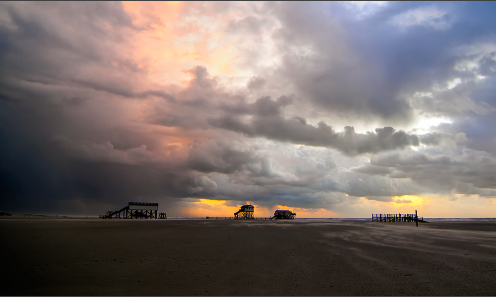 den himmel über sankt peter-ording Foto & Bild | deutschland, europe ...
