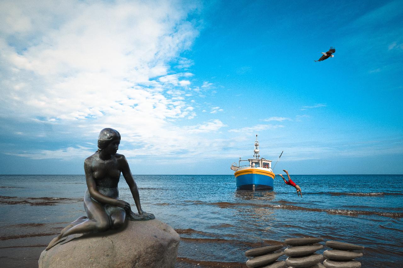 Den lille havfrue Foto & Bild | digiart, meer, hafen Bilder auf ...