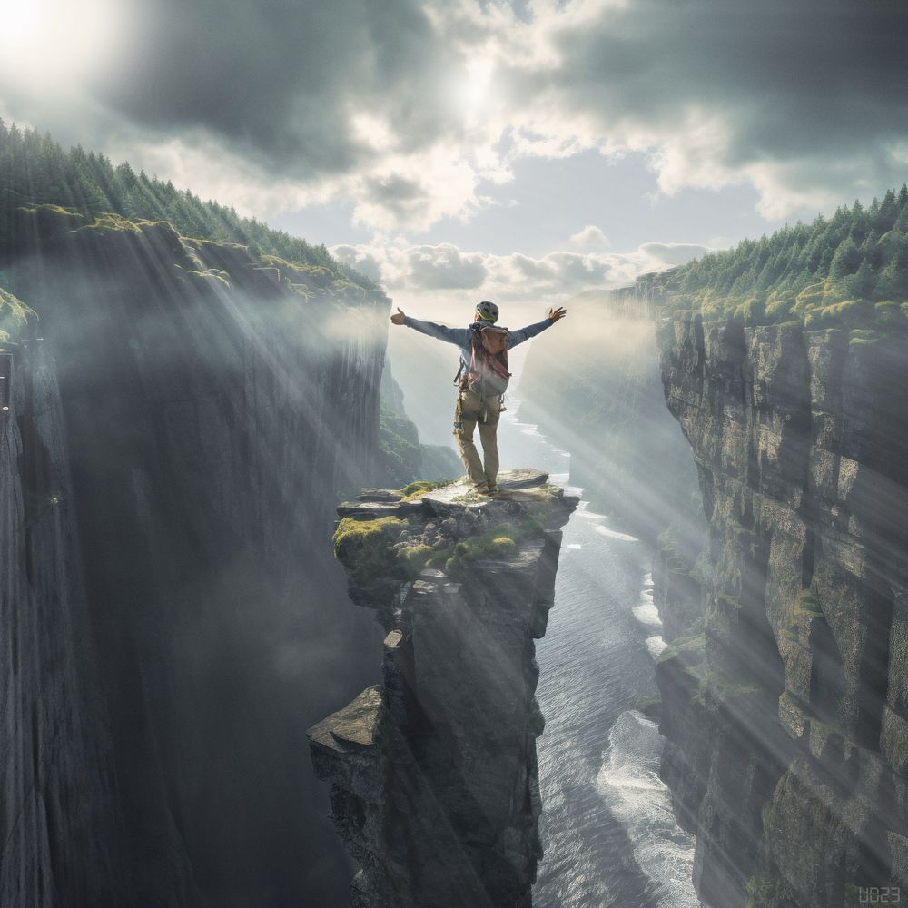 Der Bergsteiger Foto & Bild | ki-generierte bilder, ki-montagen, composing Bilder auf fotocommunity