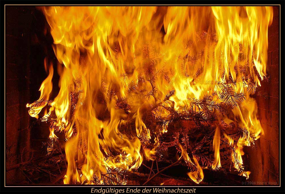 Der Christbaum brennt Foto & Bild | fotokunst, licht und feuer, licht ...