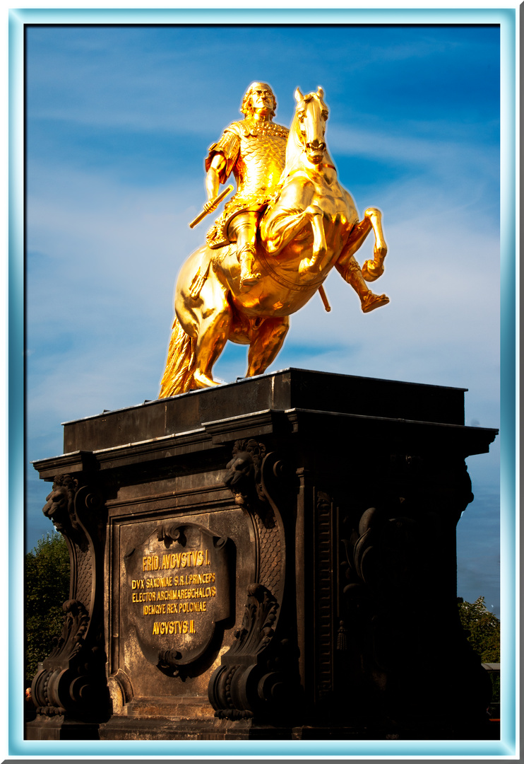 Der goldene Reiter Foto & Bild | kunstfotografie & kultur, gemälde ...