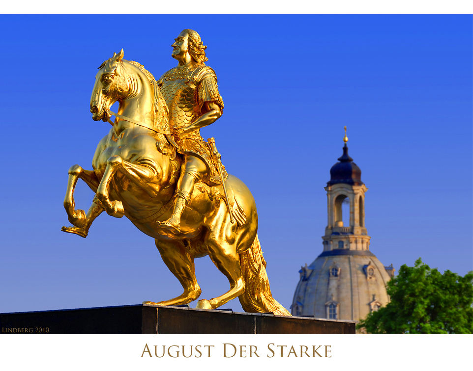 Der Goldene Reiter in Dresden Foto & Bild | architektur ...