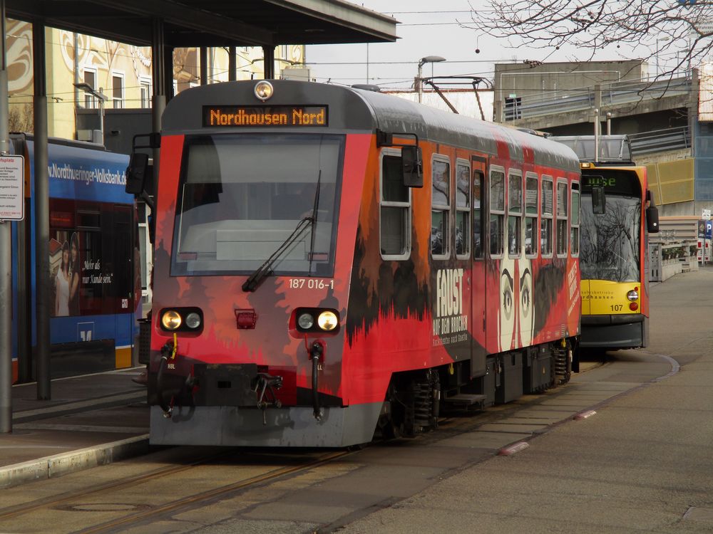 Der HSB Faust Triebwagen in Nordhausen. Foto & Bild | fotos, februar ...