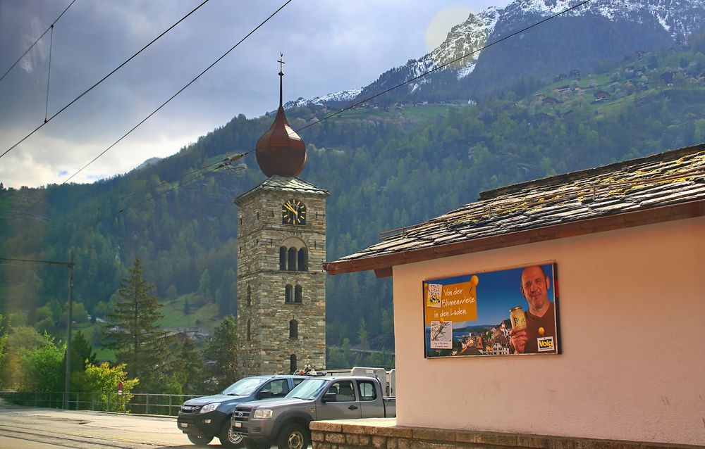 Der Kirchturm von St Niklaus im Wallis Foto & Bild | europe, schweiz & liechtenstein, kt. wallis ...