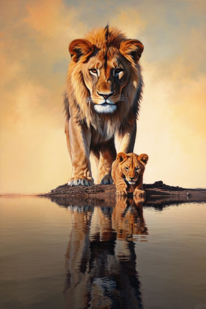 Der König der Löwen Foto & Bild | ki-generierte bilder, ki-montagen, composing Bilder auf ...