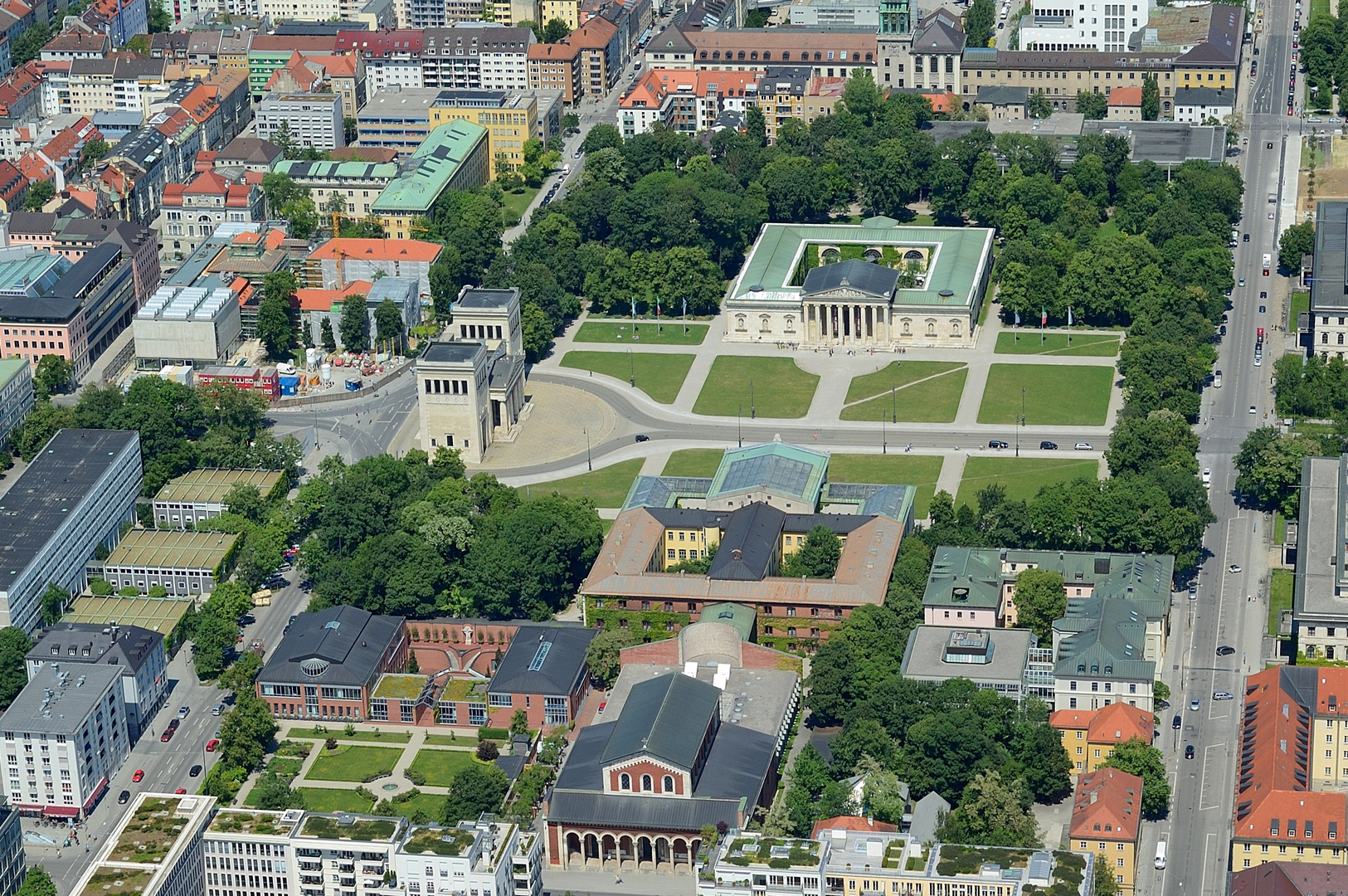 der Königsplatz in München Foto & Bild | landschaft, luftaufnahmen ...