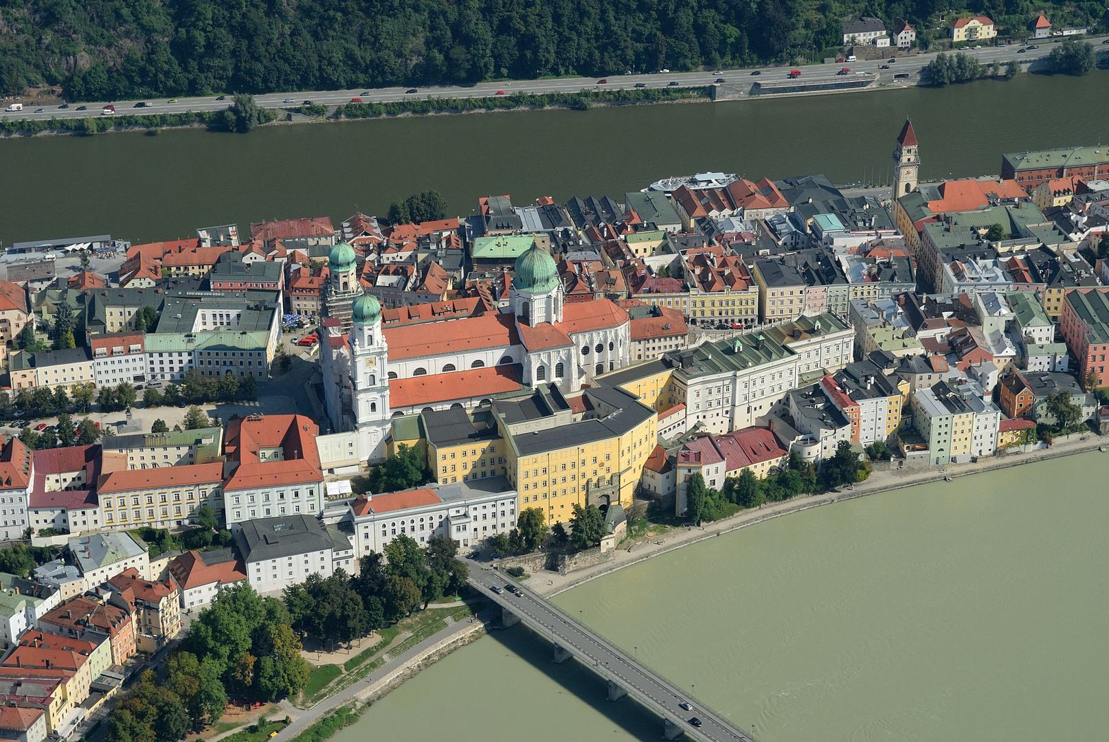 der Passauer Dom Foto & Bild | landschaft, luftaufnahmen, luftbilder ...