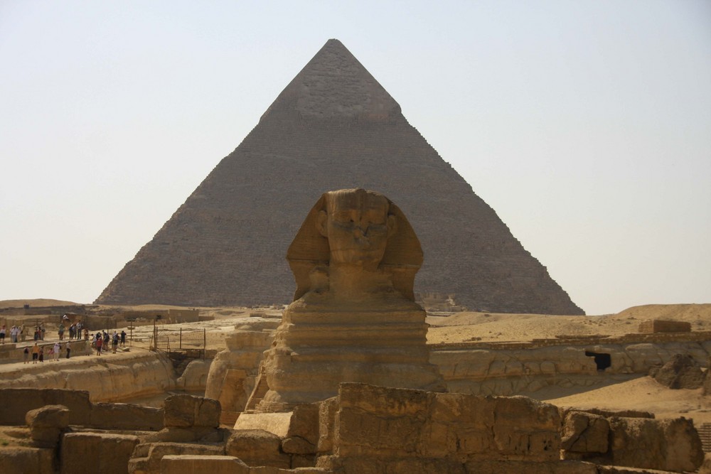 Der Sphinx und die Cheops Pyramide Foto & Bild | africa, egypt, north ...