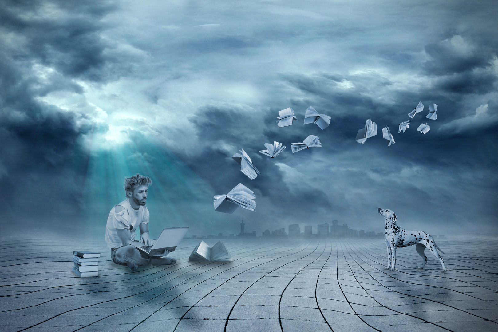 Der Student Foto & Bild | composings, blau, hund Bilder auf fotocommunity