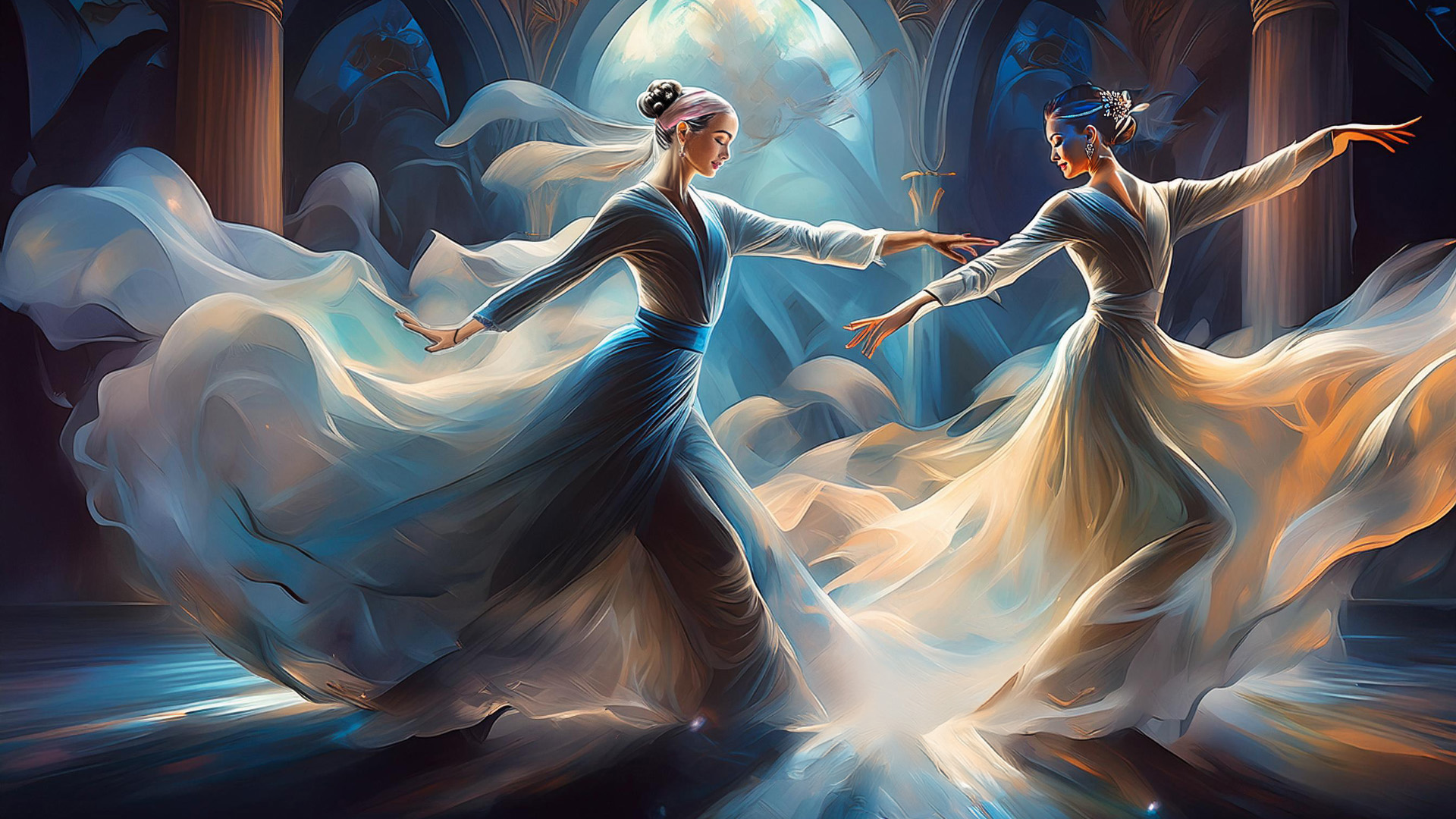 Der Tanz Foto & Bild | blau, tanz, kunst Bilder auf fotocommunity