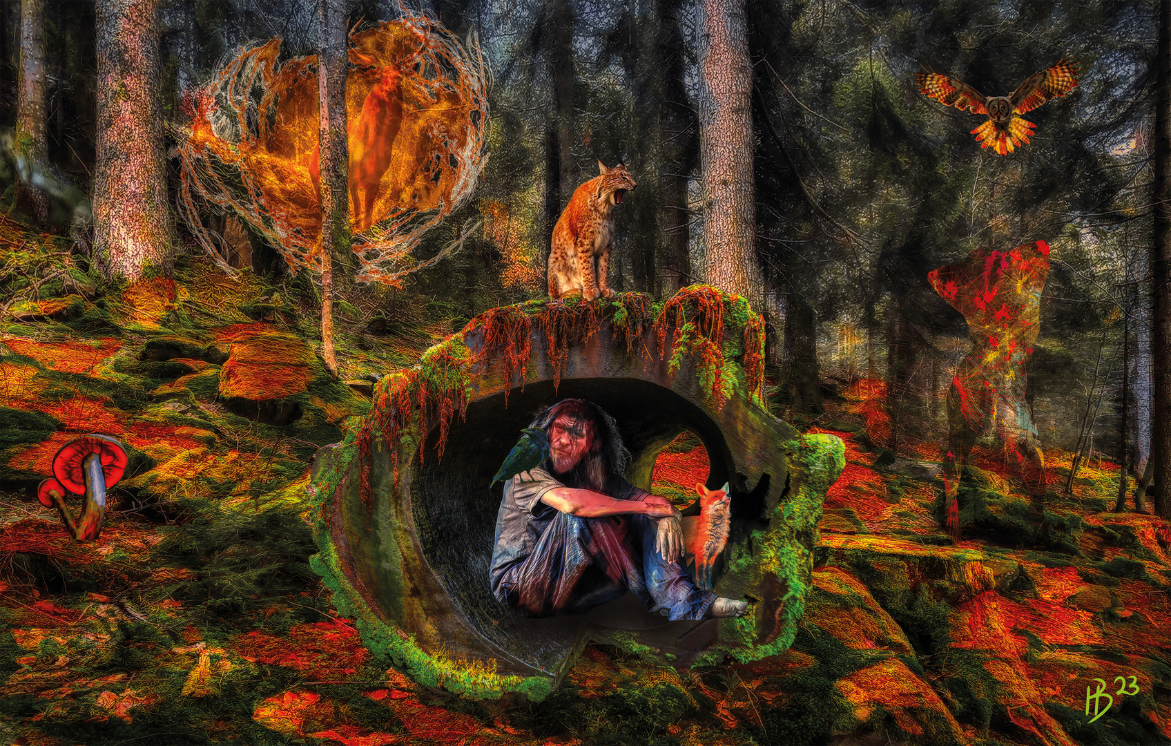 Der Waldschrat Foto & Bild | fotomontage, fantasy mystery, bearbeitungs - techniken Bilder auf ...