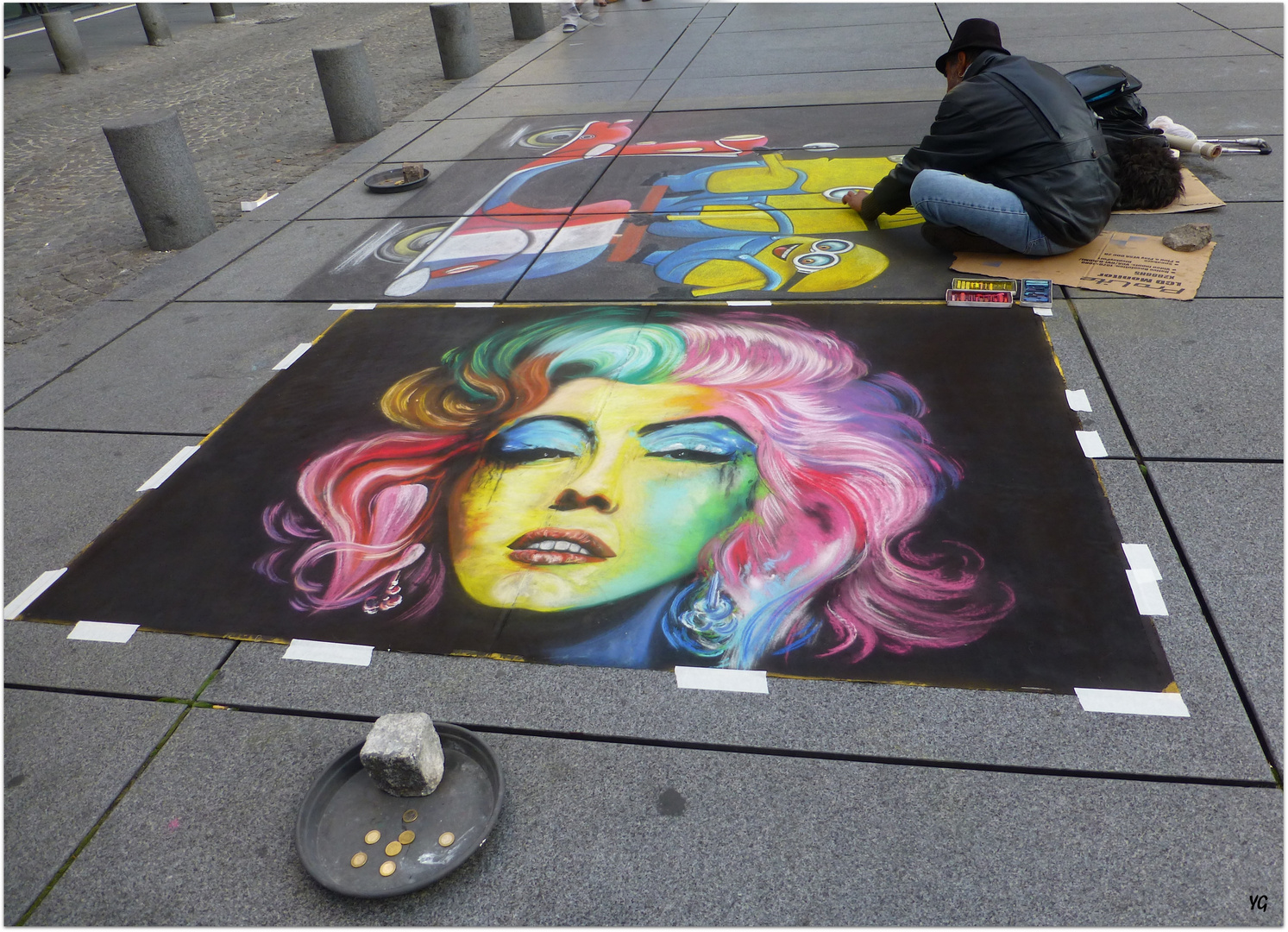 Dessiner à la craie pastel... photo et image | arts de rue, animations ...