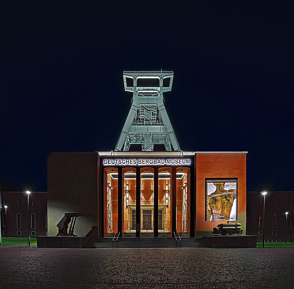 Deutsches Bergbau Museum Bochum II Foto & Bild | architektur, architektur bei nacht, motive ...