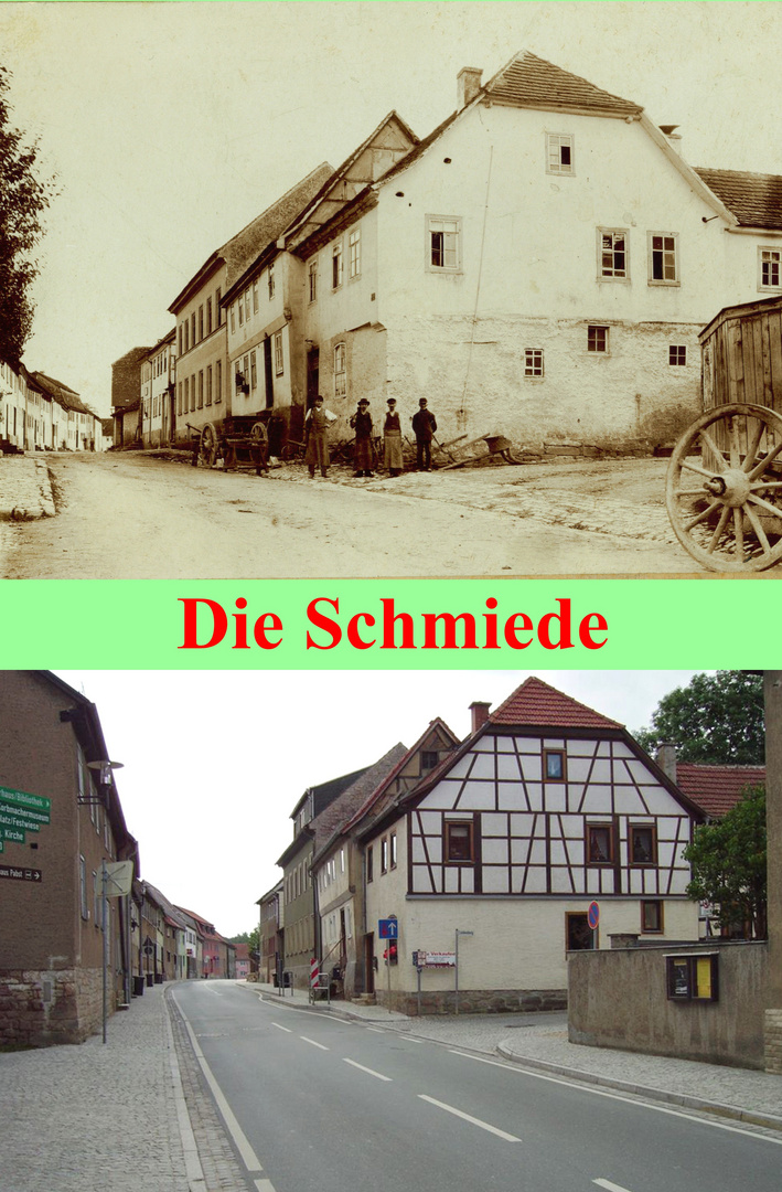 Die alte Schmiede 1890 und heute Foto & Bild | fotos, dokumentation ...