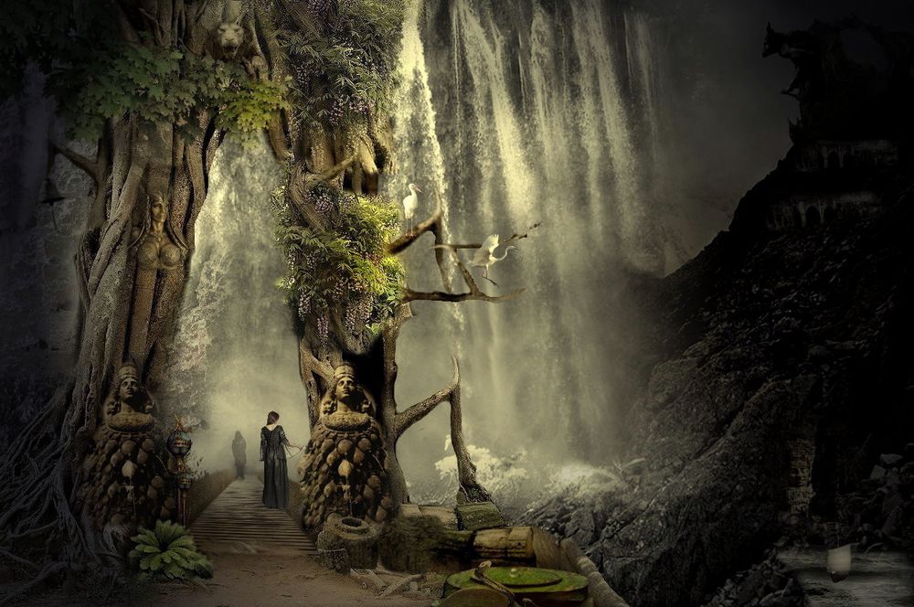 Die Begegnung Foto & Bild | fotomontage, landschaften, fantasy mystery Bilder auf fotocommunity