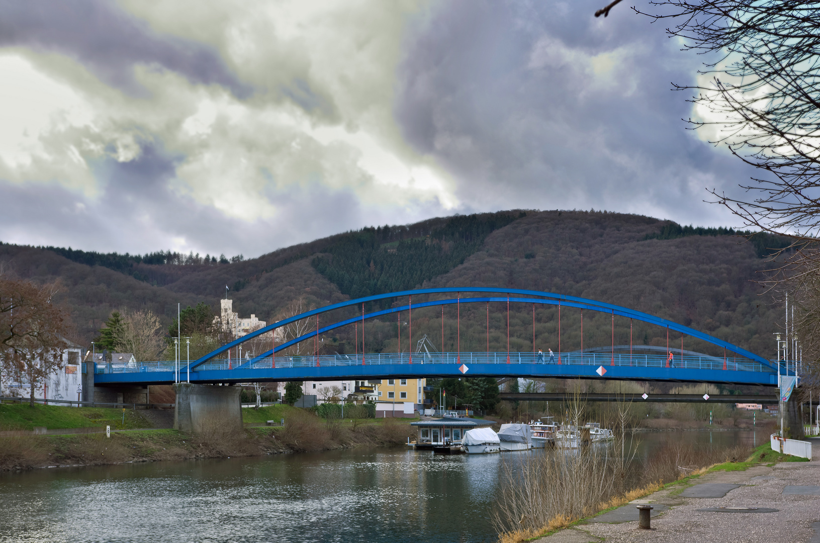 Die blaue Brücke, Stadt Lahnstein Foto & Bild | architektur ...
