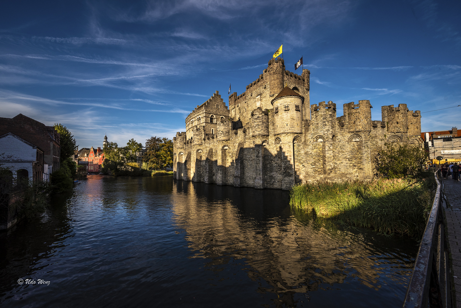 Die Burg Gravensteen (Gravenstein) im abendlichen Licht. Foto & Bild ...