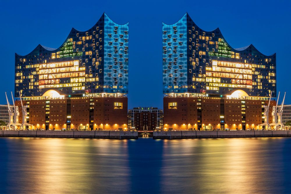 Die doppelte Elphi Foto & Bild | deutschland, europe, hamburg Bilder ...