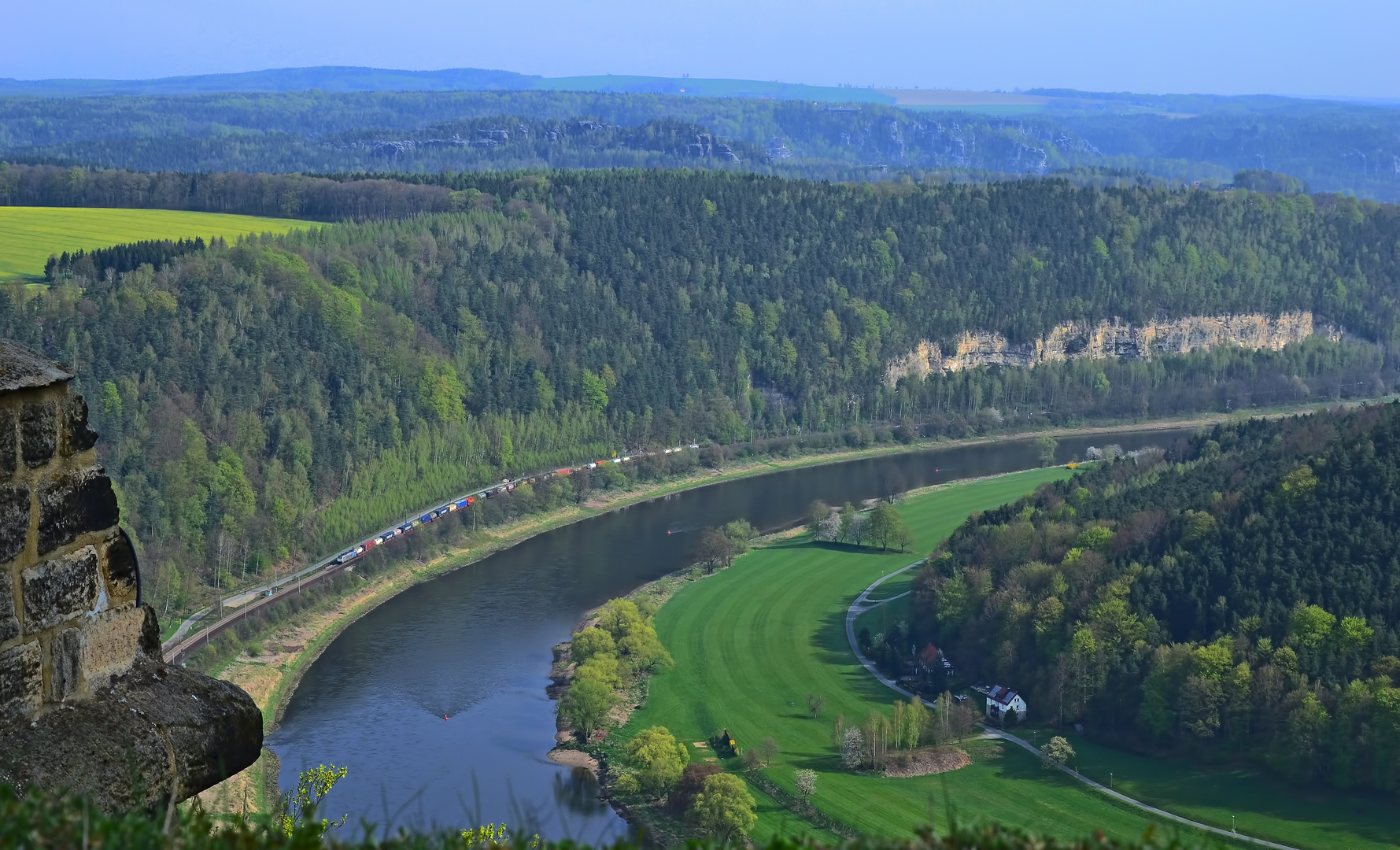 Die Elbe von der Festung Königstein Foto & Bild | elbe, sandstein ...