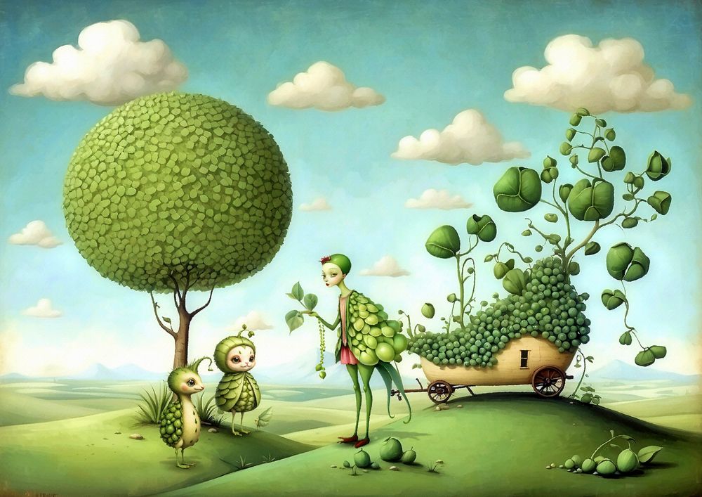 Die Erbsheimer Erbskarre Foto & Bild | ki-generierte bilder, ki - montagen, ki - fantastisches ...