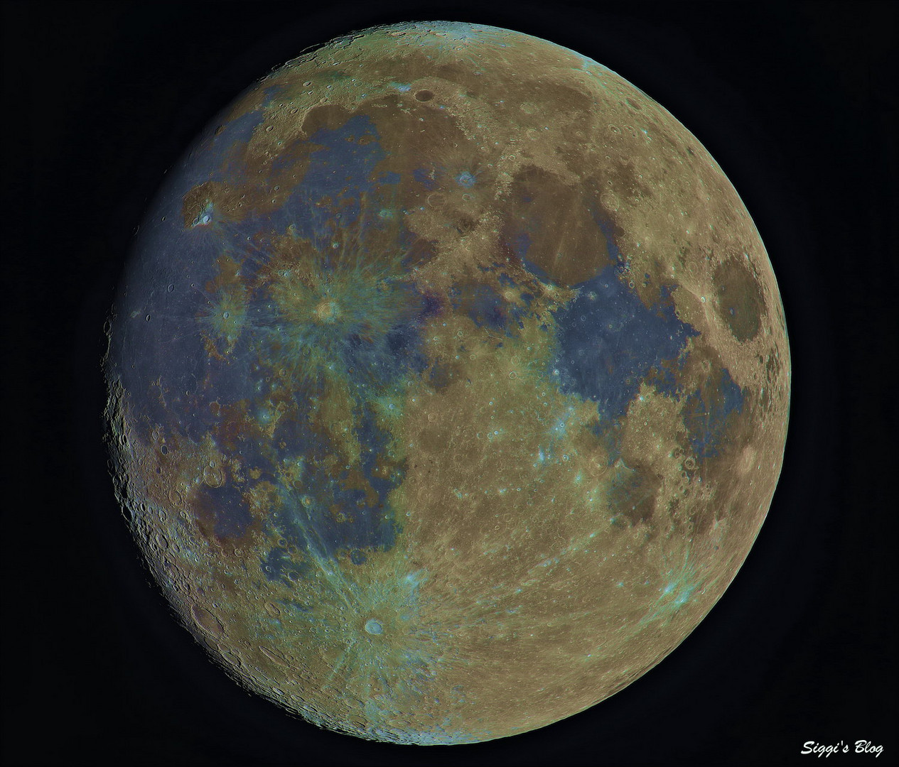 Die Farben des Mondes Foto & Bild | mondaufnahmen, himmel & universum ...