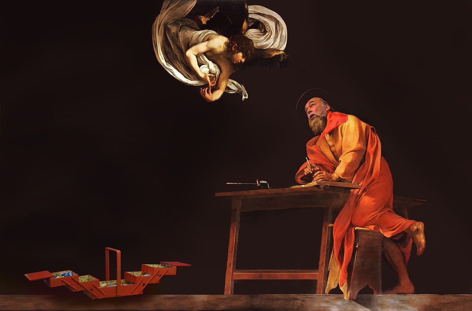 Die Inspiration (bei caravaggio-1602) Foto & Bild | spezial, composing ...