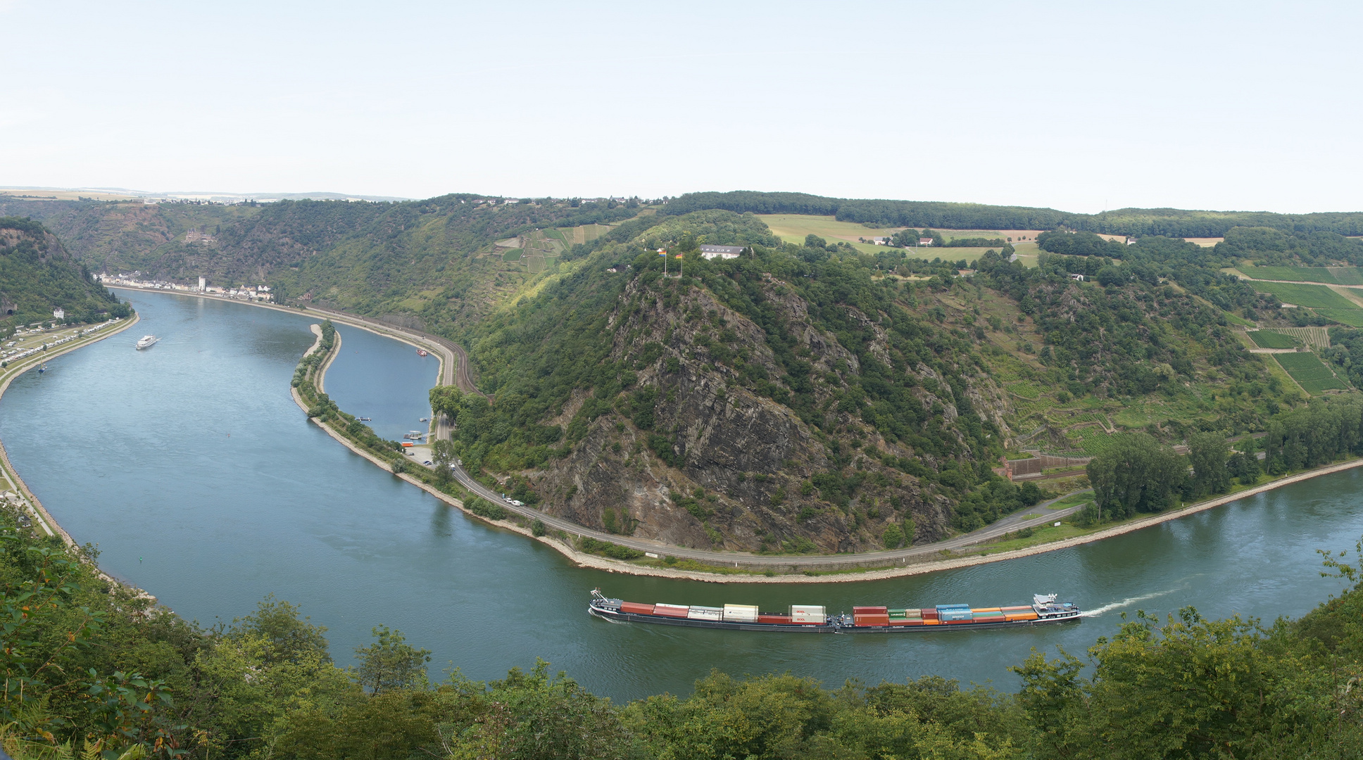 Die Loreley von Maria Ruh in Urbar aus aufgenommenes Panoramofoto Foto ...