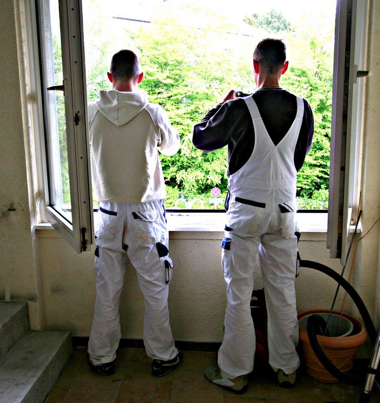 Die Meister nach getaner Arbeit Foto & Bild | erwachsene menschen ...