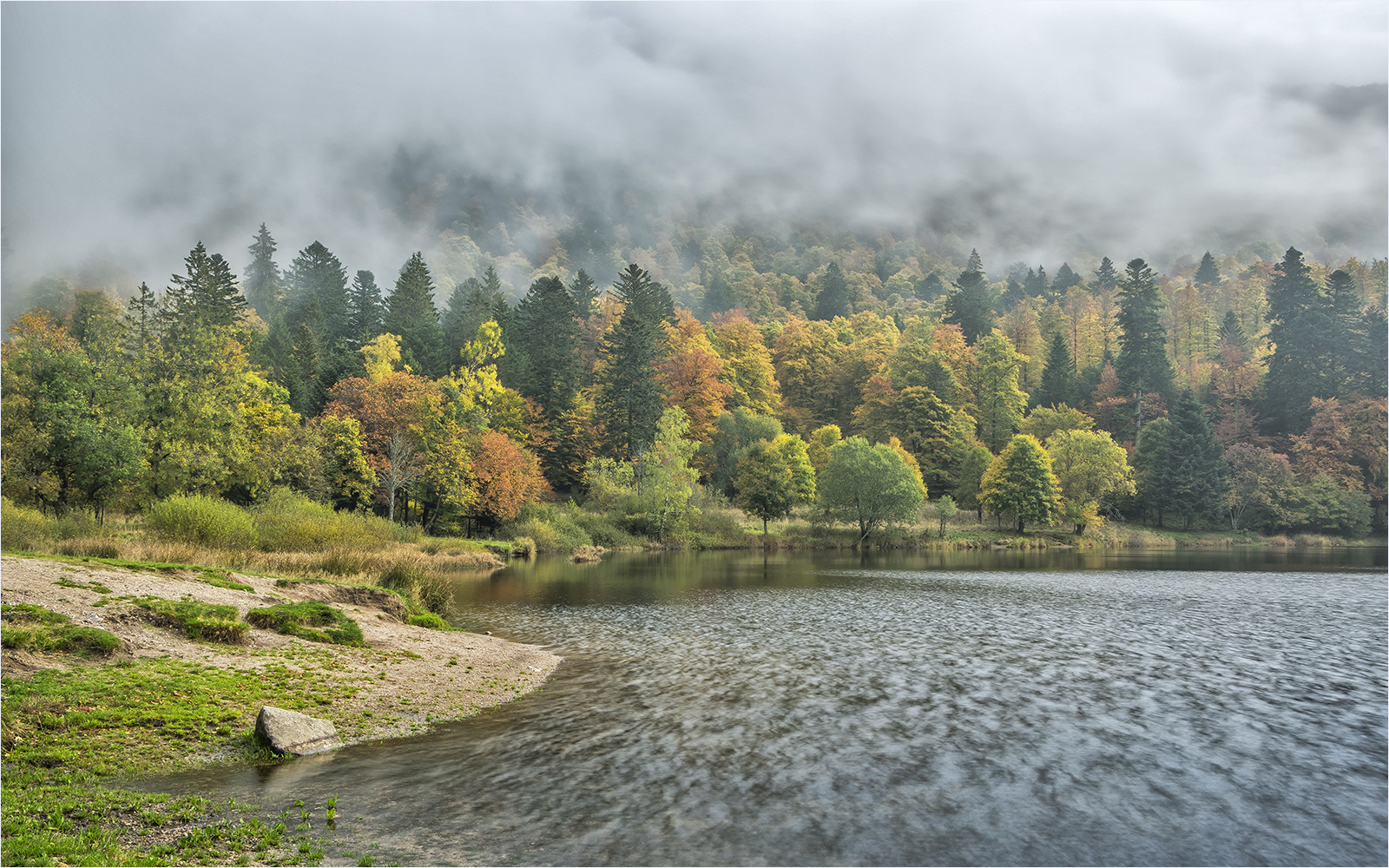 die nebel vom blanchemer Foto & Bild | france, wald, wasser Bilder auf ...