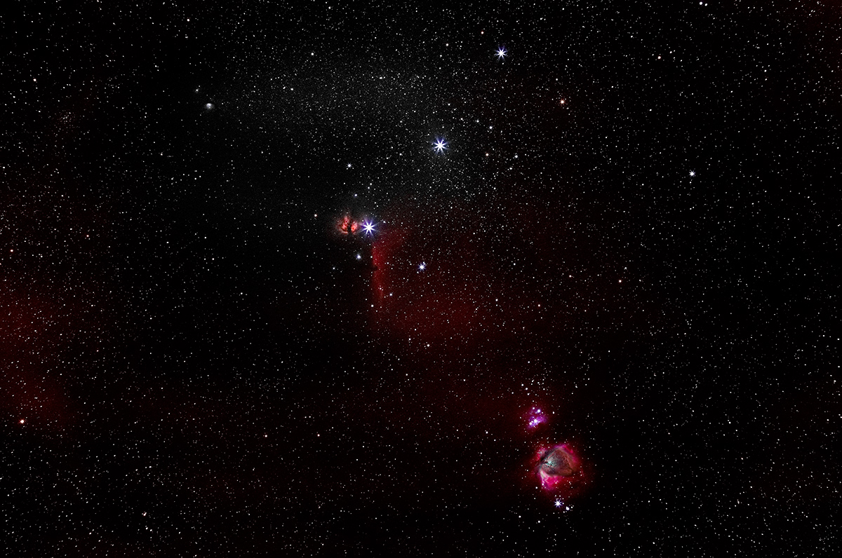 Die Orion Region mit 180 mm Brennweite Foto & Bild | astrofotografie ...