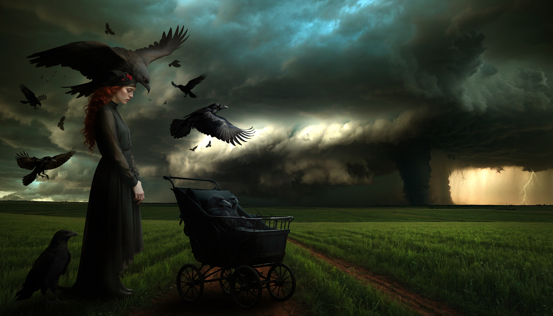 die rabenmutter Foto & Bild | ki - montagen, ki - menschen, ki - stories Bilder auf fotocommunity