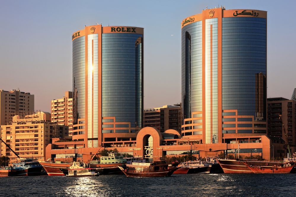 Die Rolex-Towers im Abendlicht Foto & Bild | asia, middle east, united ...