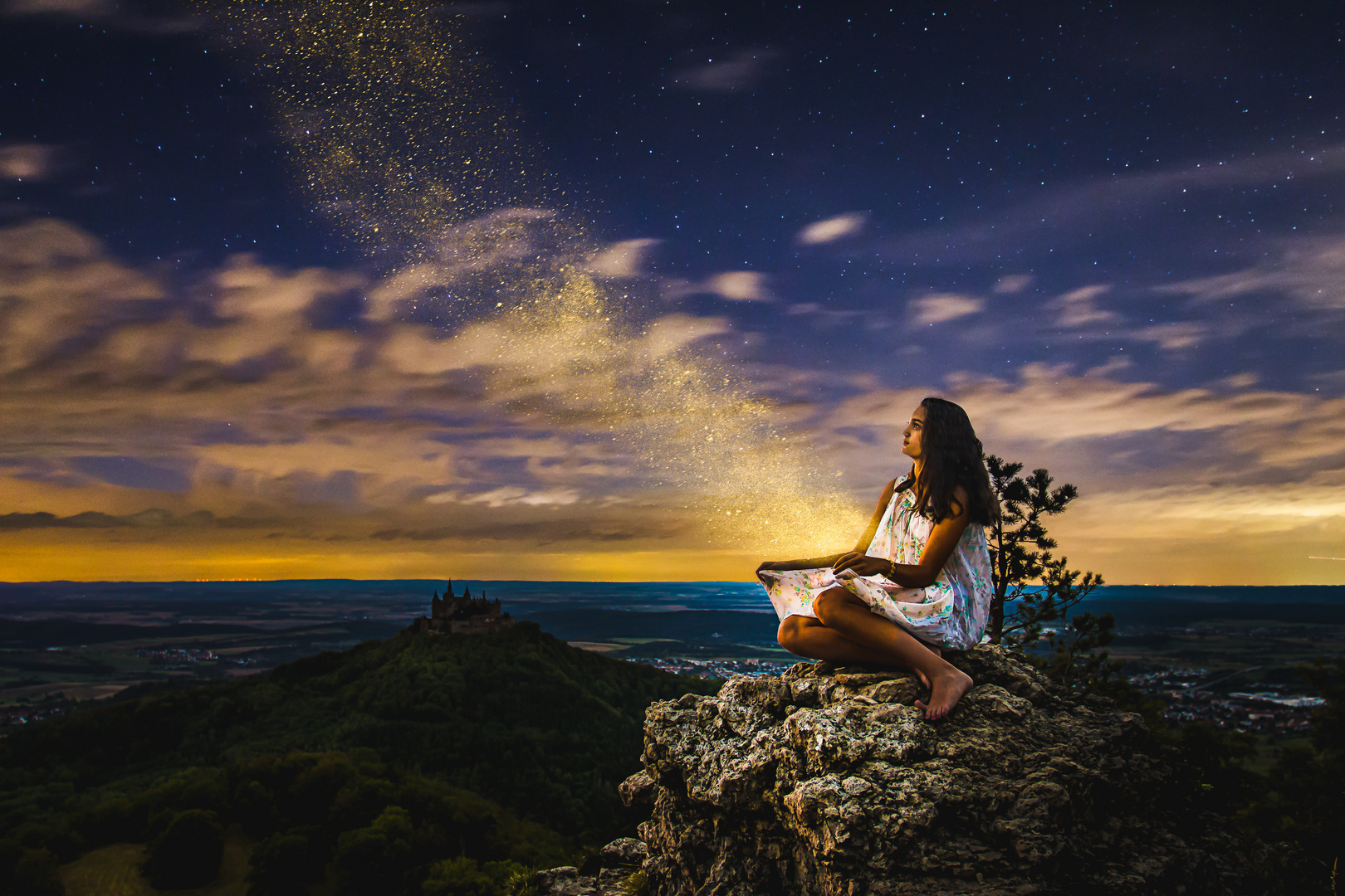 Die Sterntaler Foto & Bild | fotomontage, landschaften, fantasy mystery Bilder auf fotocommunity