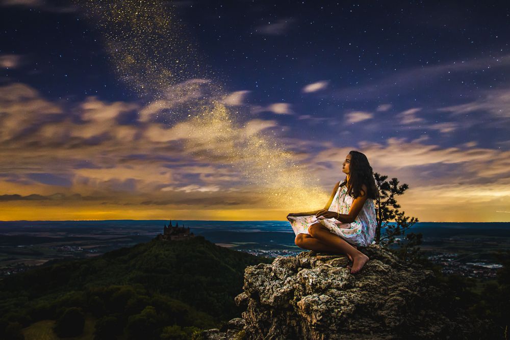 Die Sterntaler Foto & Bild | fotomontage, landschaften, fantasy mystery Bilder auf fotocommunity