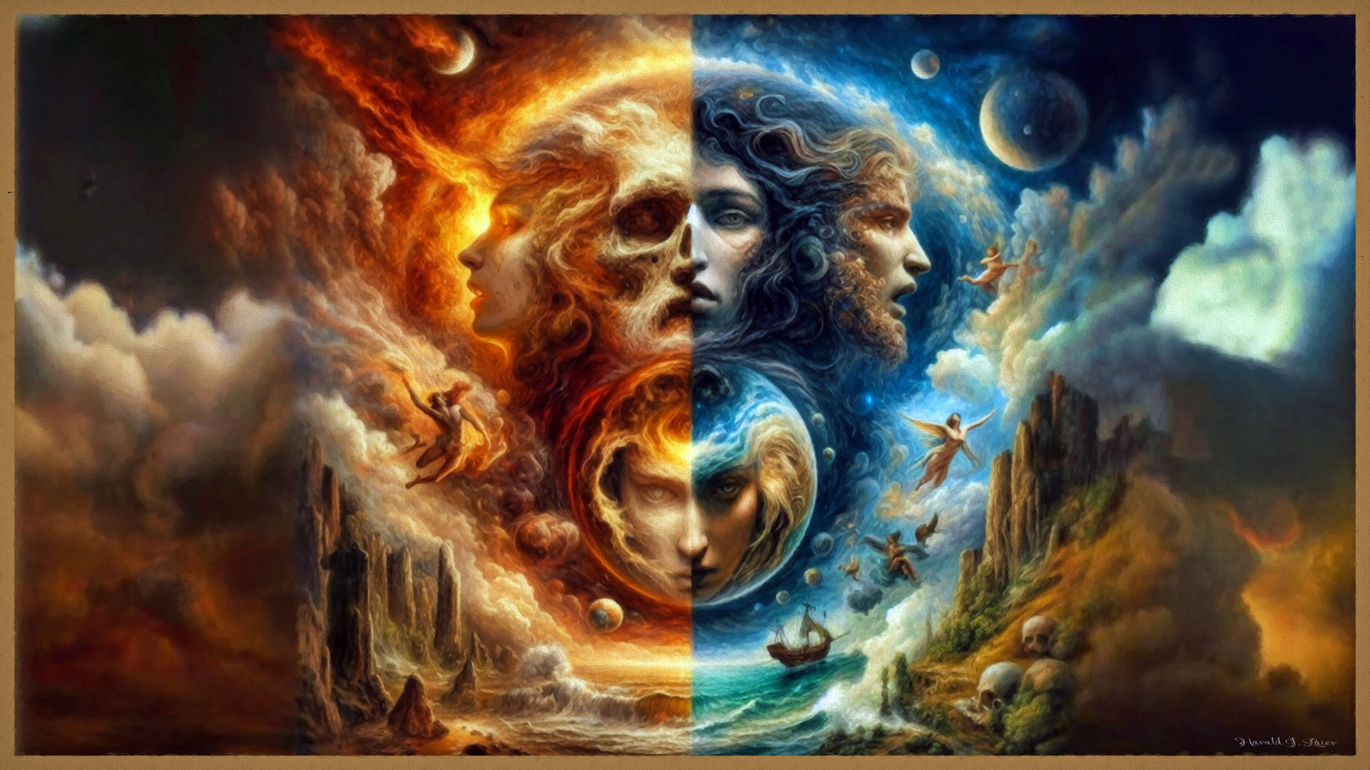 Die vier Elemente Foto & Bild | ki - montagen, ki - fantastisches, ki - fantasy Bilder auf ...