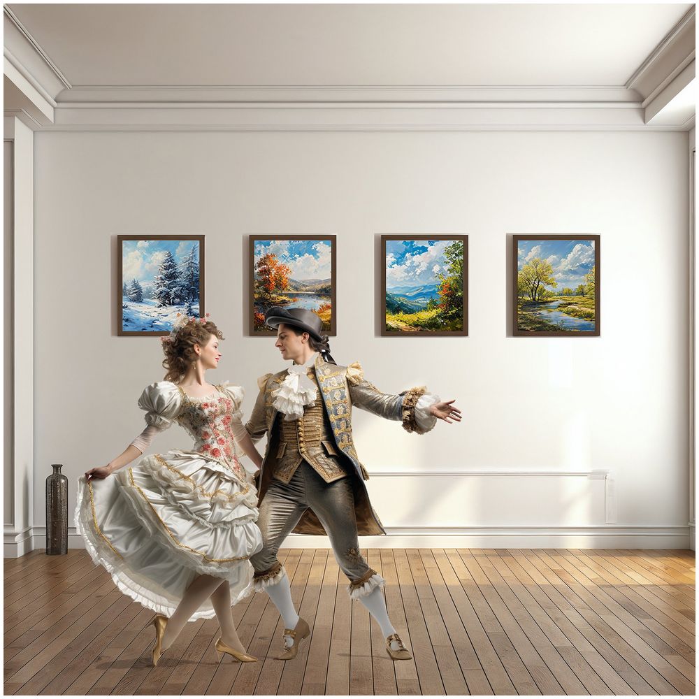 Die vier Jahreszeiten Foto & Bild | ki-generierte bilder, ki - montagen, digitalpainting Bilder ...