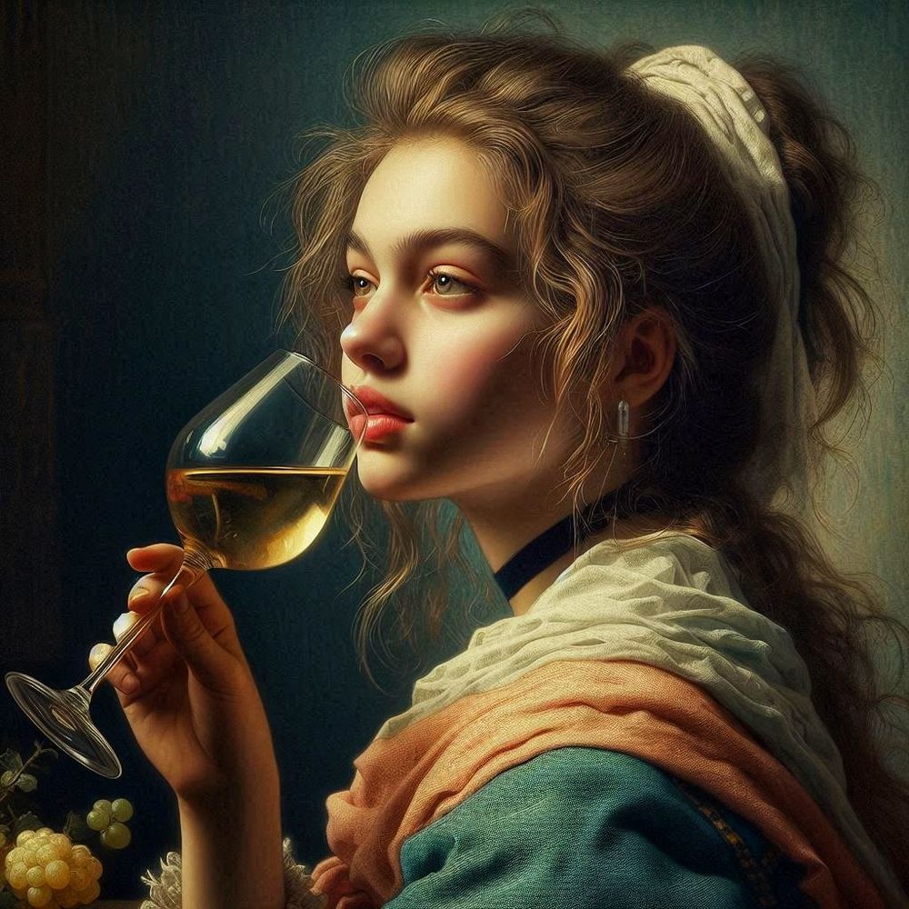 Die Weintrinkerin Foto & Bild | ki - menschen, ki - portraits, ki projekte Bilder auf fotocommunity