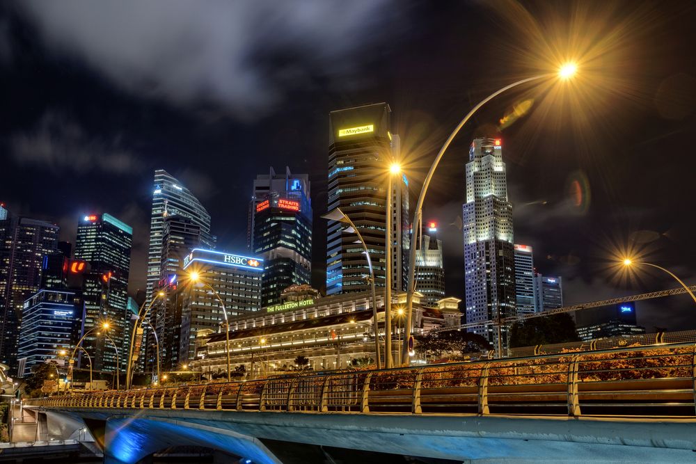 Downtown Singapore bei Nacht Foto & Bild | asia, singapore, southeast asia Bilder auf fotocommunity