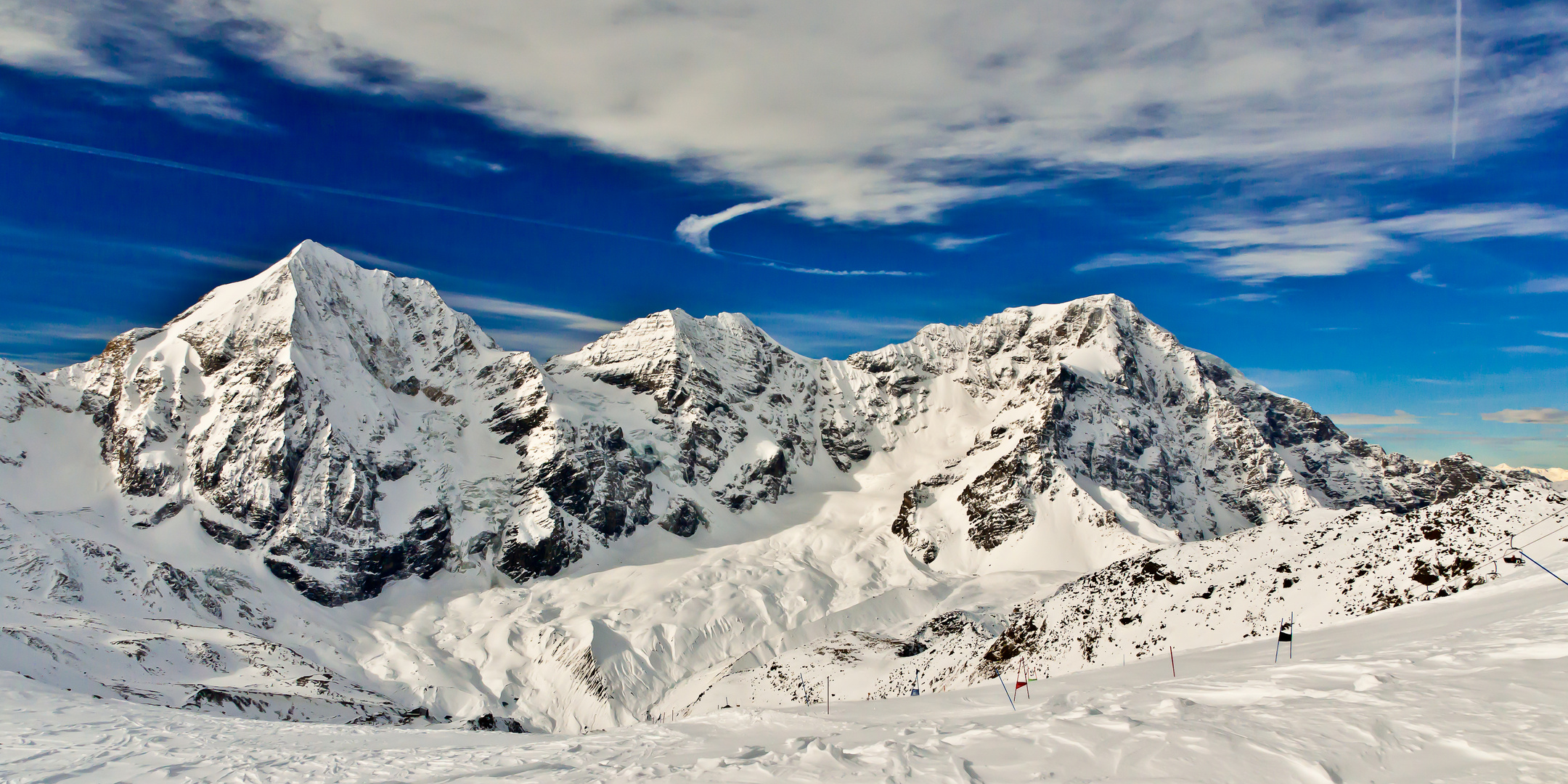 Dreigestirn in Südtirol - Königsspitze, Monte Zebru und Ortler Foto ...