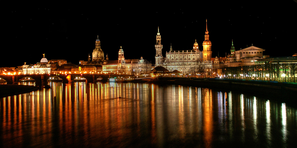Dresden Skyline II @ Night Foto & Bild | deutschland, europe, sachsen ...
