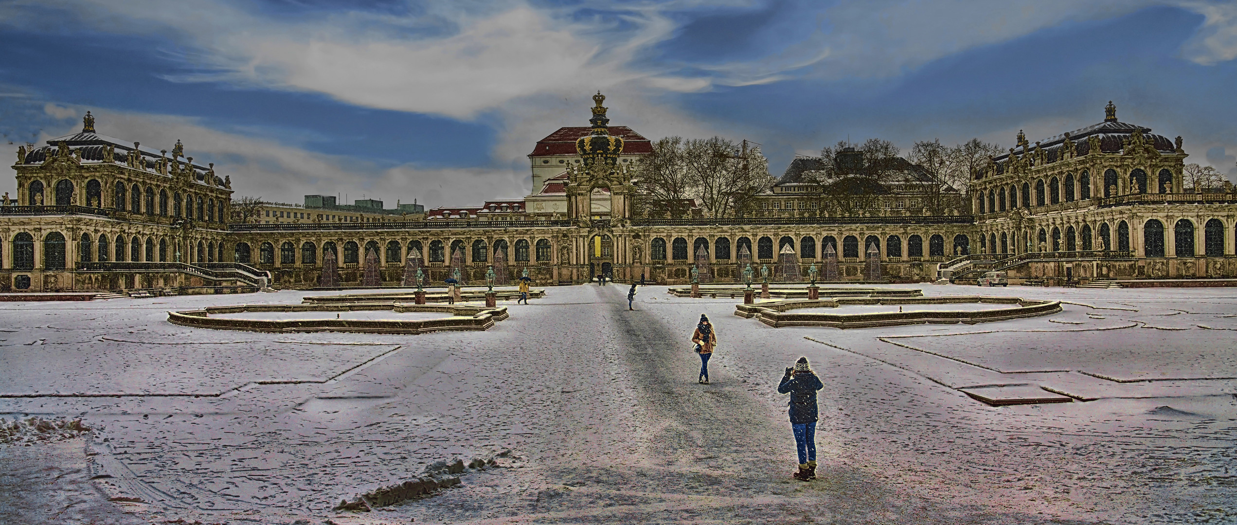 DRESDEN - winterlicher Zwinger - Foto & Bild | city, world ...