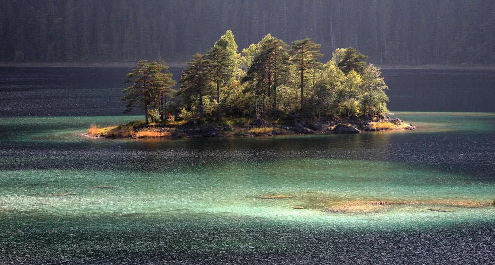 EIBSEE INSEL Foto & Bild | landschaft, bach, fluss & see, see, teich ...