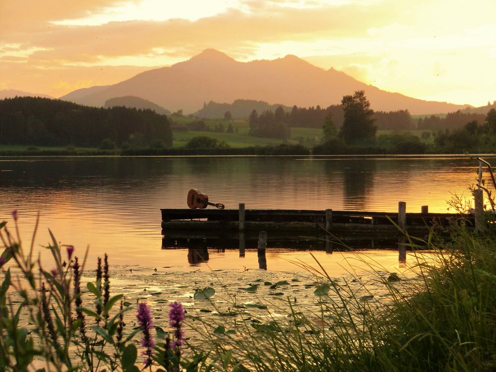 Ein Abend am See Foto & Bild | landschaft, kunstfotografie & kultur ...