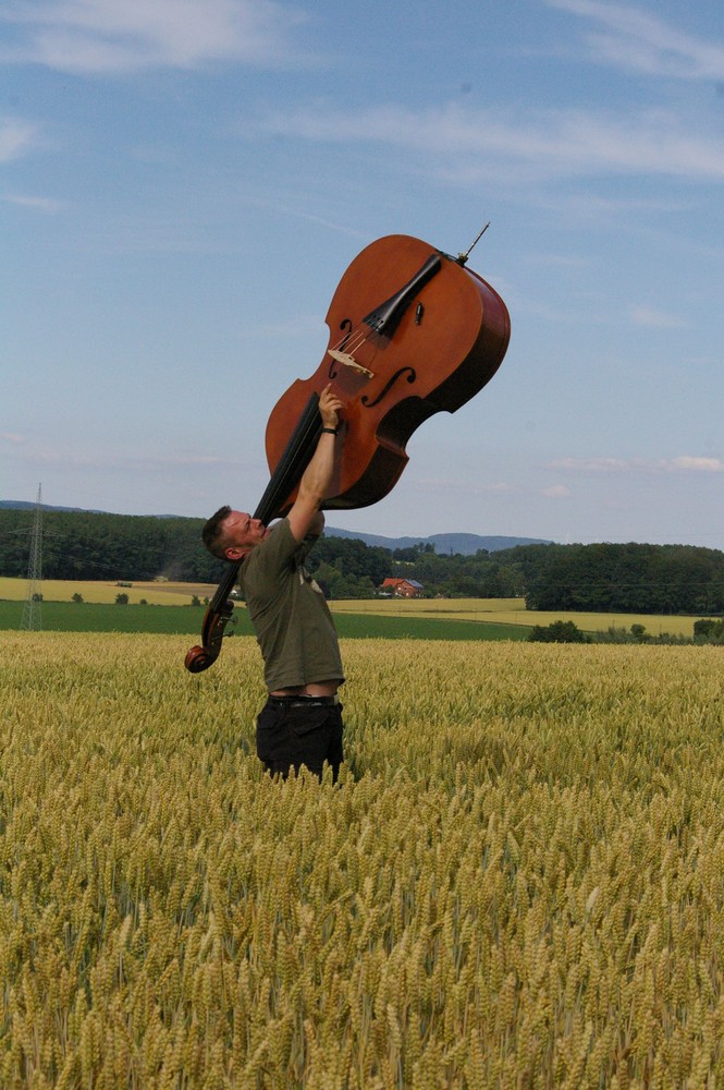 ein bass im kornfeld Foto & Bild | erwachsene, menschen Bilder auf fotocommunity