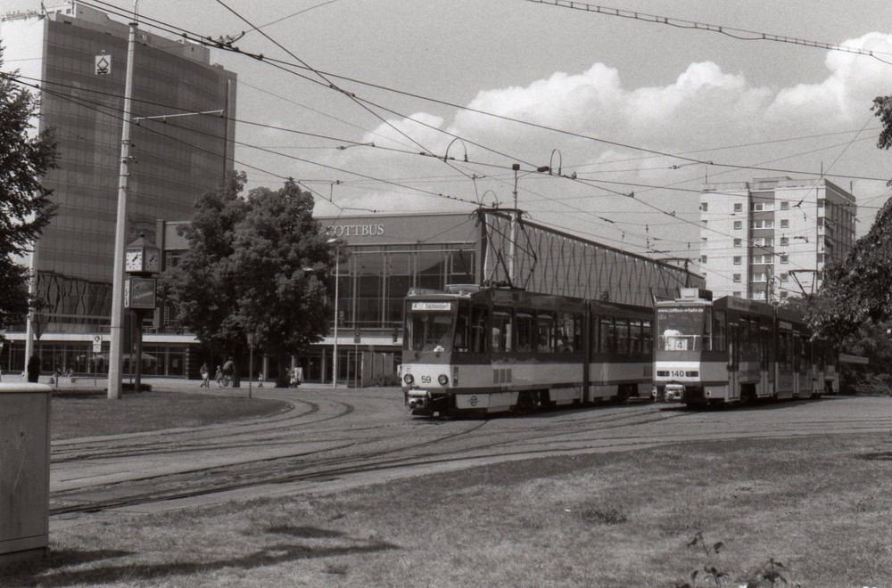 Ein Tatra-Pärchen auf dem alten Kleeblatt - Cottbus, Stadthalle [2003 ...