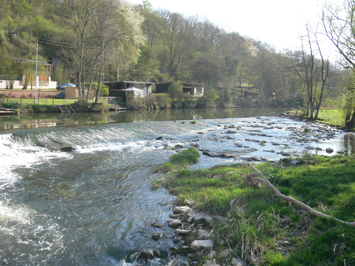 ein Wehr an der Nied im Saarland Foto & Bild | landschaft, bach, fluss ...