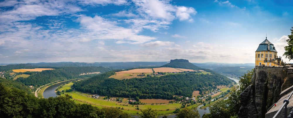Elbschleife - Festung Königstein Foto & Bild | landschaft, germany ...